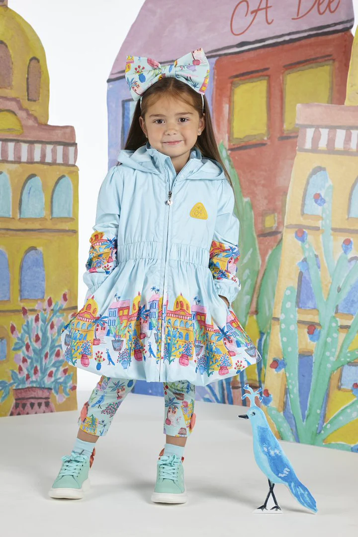 SS23 ADee UNIQUE Aqua Multicoloured Floral Island Jacket / Coat ...