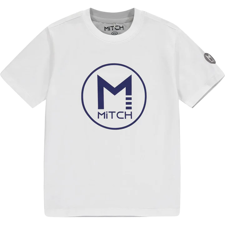 SS23 MiTCH URUGUAY Bright White Circle Logo T-Shirt | Little Boppers