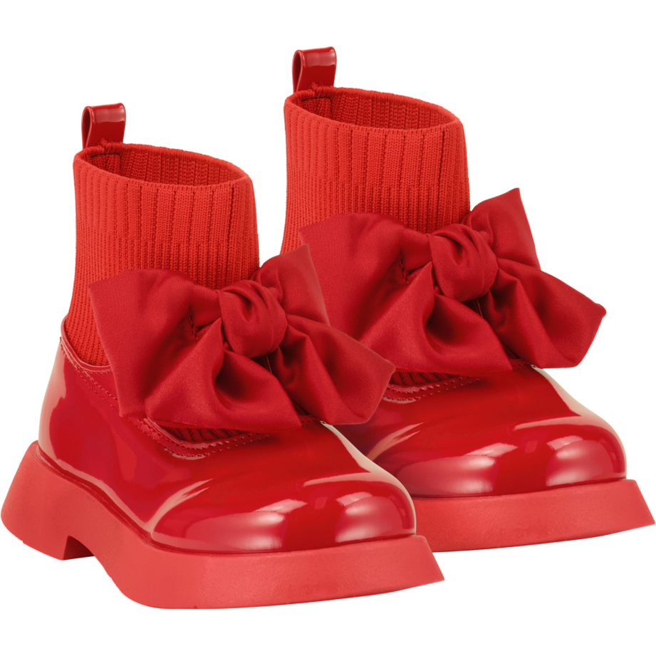 Back To School Adee Red Mary Jane Sock Wellie | Little Boppers