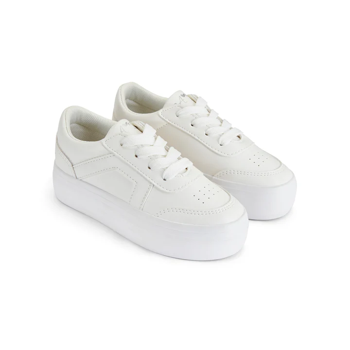 SS25 ADee PATTY White Platform Trainers | Little Boppers